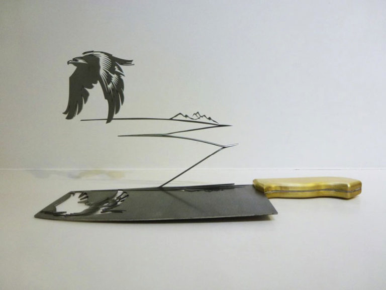 Amazing Art-Sculptures Made Out From The Blades of Knives - moco-choco
